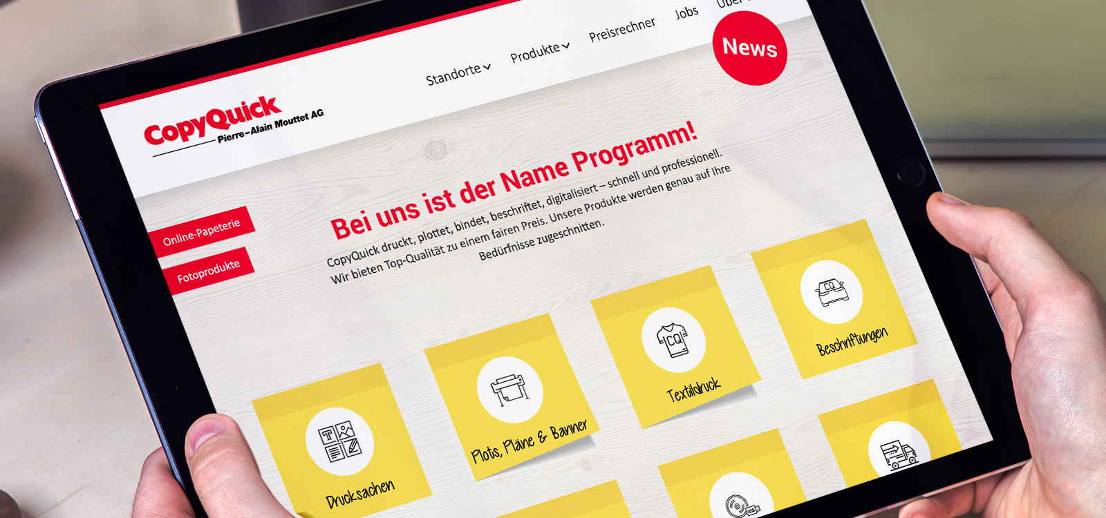 Neues Webdesign für CopyQuick