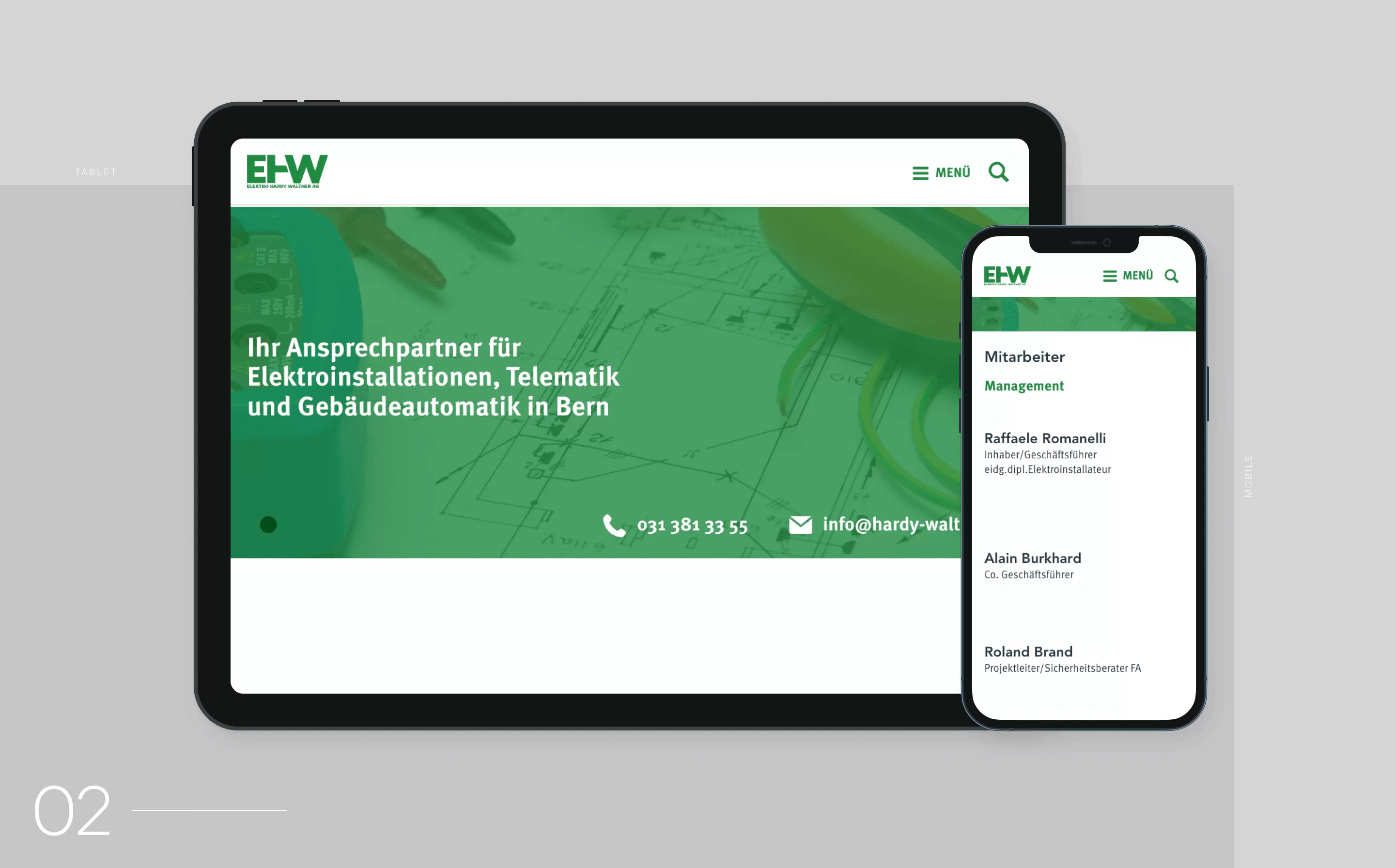 Redesign für Elektro Hardy Walther AG